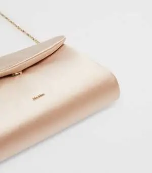 Max Mara Satin Clutch With Chain Strap - Pink