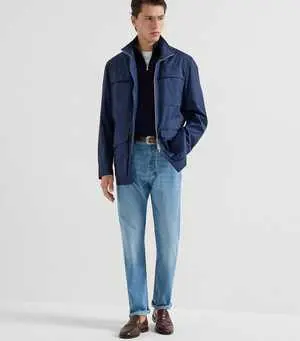 Brunello Cucinelli Cashmere Quarter-zip Pullover - Blue