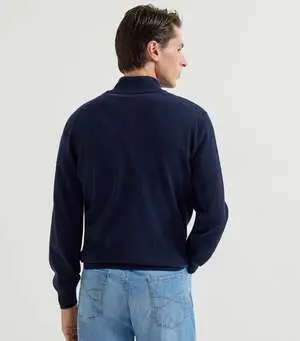 Brunello Cucinelli Cashmere Quarter-zip Pullover - Blue