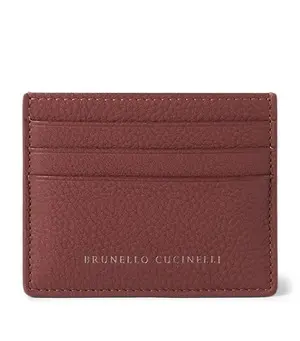 Brunello Cucinelli Leather Card Holder - Red