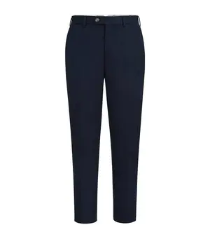 Brunello Cucinelli Cotton-virgin Wool Gabardine Trousers - Blue