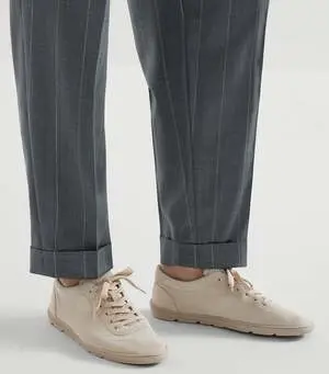 Brunello Cucinelli Suede Low-top Sneakers - Beige
