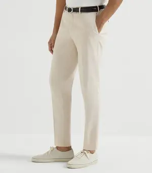 Brunello Cucinelli Pima Cotton Comfort Gabardine Trousers