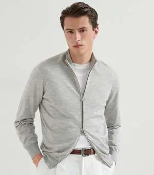 Brunello Cucinelli Cashmere-silk Cardigan - Grey
