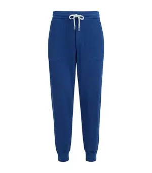 Brunello Cucinelli Cotton Knitted Straight Sweatpants - Blue