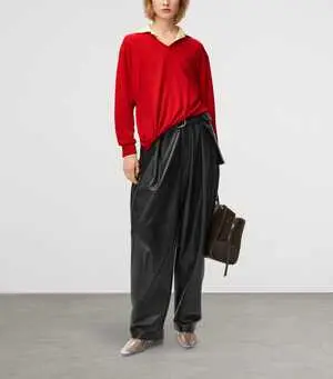 Loewe Wool-blend V-neck Sweater - Red