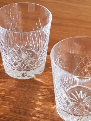 SOHO HOME Barwell Crystal Rocks Glasses Set Of Four