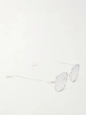 Barton Perreira Revere Square-frame Titanium Sunglasses - Silver