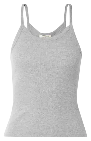 NILI LOTAN Loretta Ribbed Tank - Gray