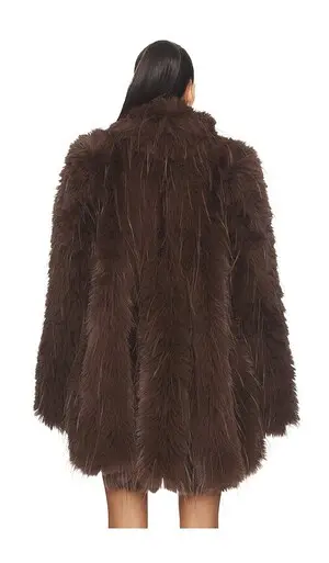 CULTNAKED Faux Fur Delight Coat - Chestnut