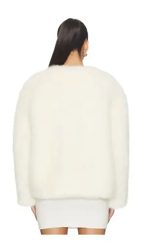 We11Done Faux Fur Belted Jacket