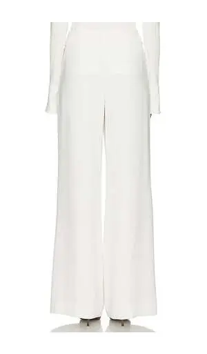 Veronica Beard Wide Leg Tailored Pants With Detachable Belt - Dove