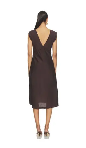Free People X Midi Slip Dress - Chocolate