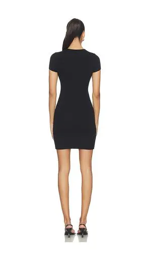 Eterne Cap Sleeve Mini Dress - Black