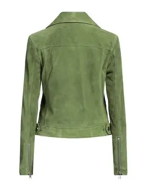 Karl Lagerfeld Suede Biker Jacket - Green