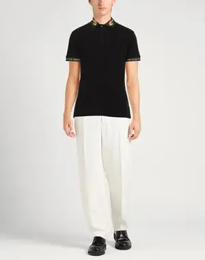 Versace Polo Shirt Size Cotton, Polyester, Elastane - Black