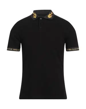 Versace Polo Shirt Size Cotton, Polyester, Elastane - Black