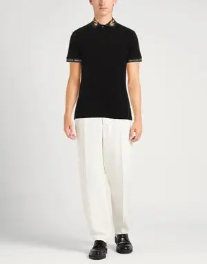 Versace Polo Shirt Size Cotton, Polyester, Elastane - Black