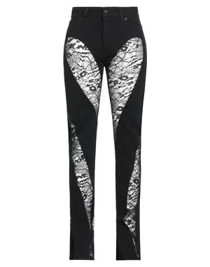 MUGLER Lace Inset Skinny Jeans