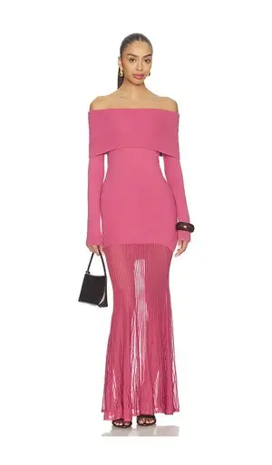 SEROYA Isotta Off-shoulder Dress - Blush