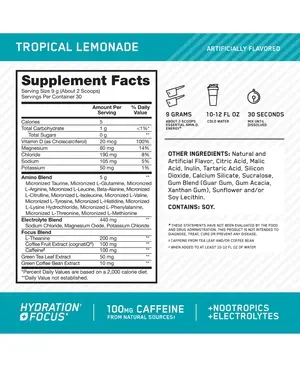 OPTIMUM NUTRITION Essential Amino Energy Hydration Plus Focus Powder