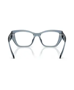 Michael Kors Rectangle Full Rim Eyeglasses - Denim Transparent