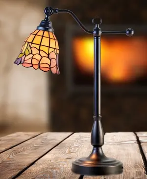 DALE TIFFANY De Anza 24" Handmade Tiffany Desk Lamp