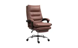 SLICKBLUE Massage Office Chair With Lumbar Support And Reclining Function Coffee