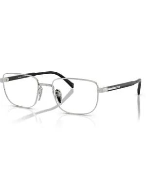 Prada Rectangle Full Rim Eyeglasses - Silver