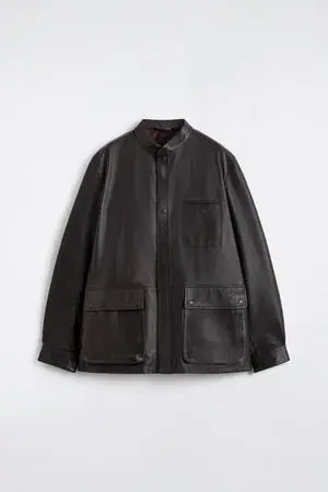 Cos Burnished Nappa Leather Jacket
