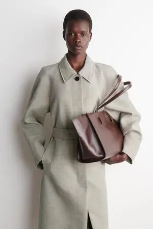 Cos Monument Leather Tote Bag