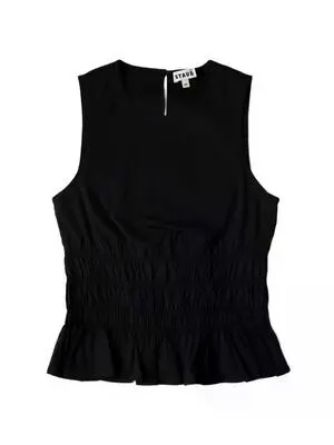 Staud Culver Round-neck Top - Black
