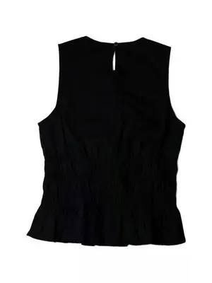 Staud Culver Round-neck Top - Black