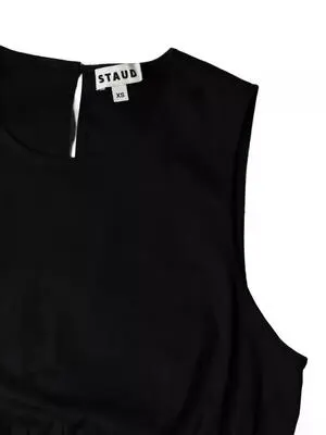 Staud Culver Round-neck Top - Black