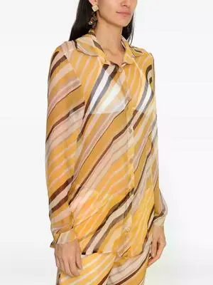 AMIR SLAMA Striped Buttoned Shirt