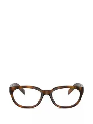 Prada Tortoiseshell Round Frame Glasses - Brown
