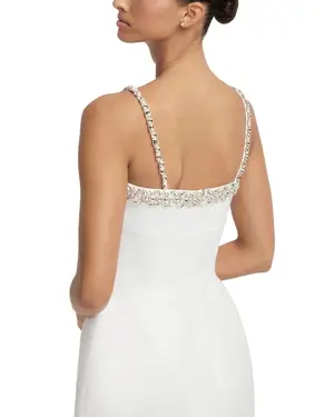 LEO LIN Sophia Mini Dress With Embellished Neckline