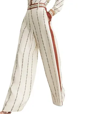 Reiss Chain-Print Wide-Leg Trousers
