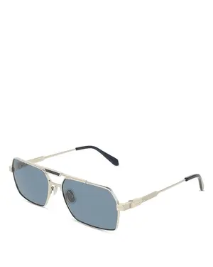 FERRAGAMO Prisma Pilot Sunglasses - Silver/blue