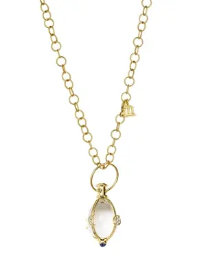 Temple St. Clair 18k Yellow Gold Lunar Phase Amulet With Sapphire And Diamond