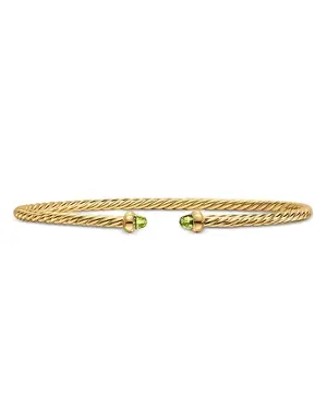 David Yurman 18k Yellow Gold Peridot Bracelet - Green/gold