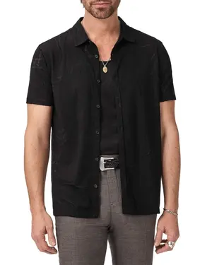 John Varvatos Elio Tangled Burnout Shirt - Black