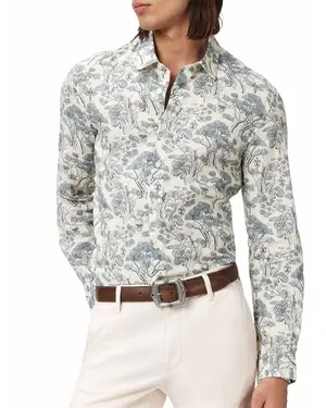 John Varvatos Slim Fit Skull Tree Graphic Shirt
