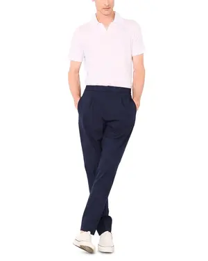 Officine Générale Drew Cotton Seersucker Trousers - Dark Navy