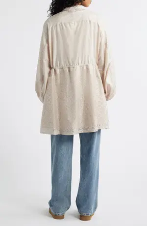 UGG Kynlee Nylon Zip-up Dress Jacket - Bluff