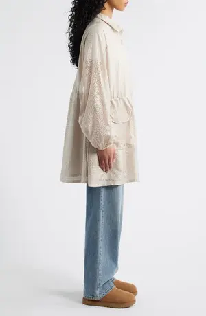 UGG Kynlee Nylon Zip-up Dress Jacket - Bluff