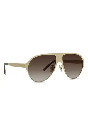 Givenchy 57mm Gradient Pilot Sunglasses - Gold/gradient Brown