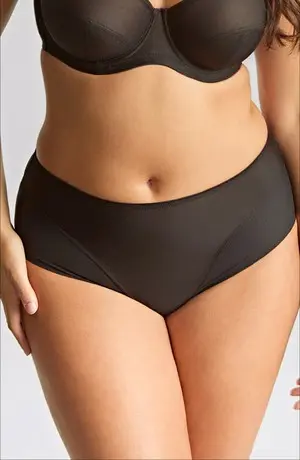 Panache Tango Essence Mesh Cheeky Briefs - Black