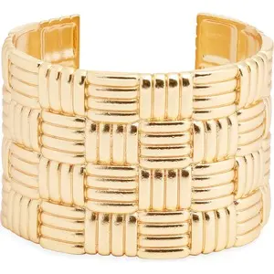KARINE SULTAN Tufted Textured Cuff Bracelet