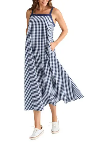 BRAVE+TRUE Erica Gingham A-line Midi Dress
